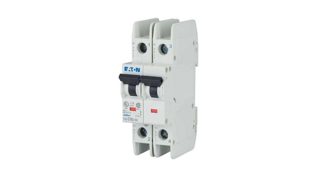 102167 FAZ-C10/2-NA | Eaton xEffect MCB, 2P Poles, 10A Curve C, 240 ... 415V AC, 60V DC, 10 kA ...